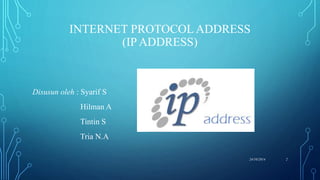 Internet Protocol Address | PPT