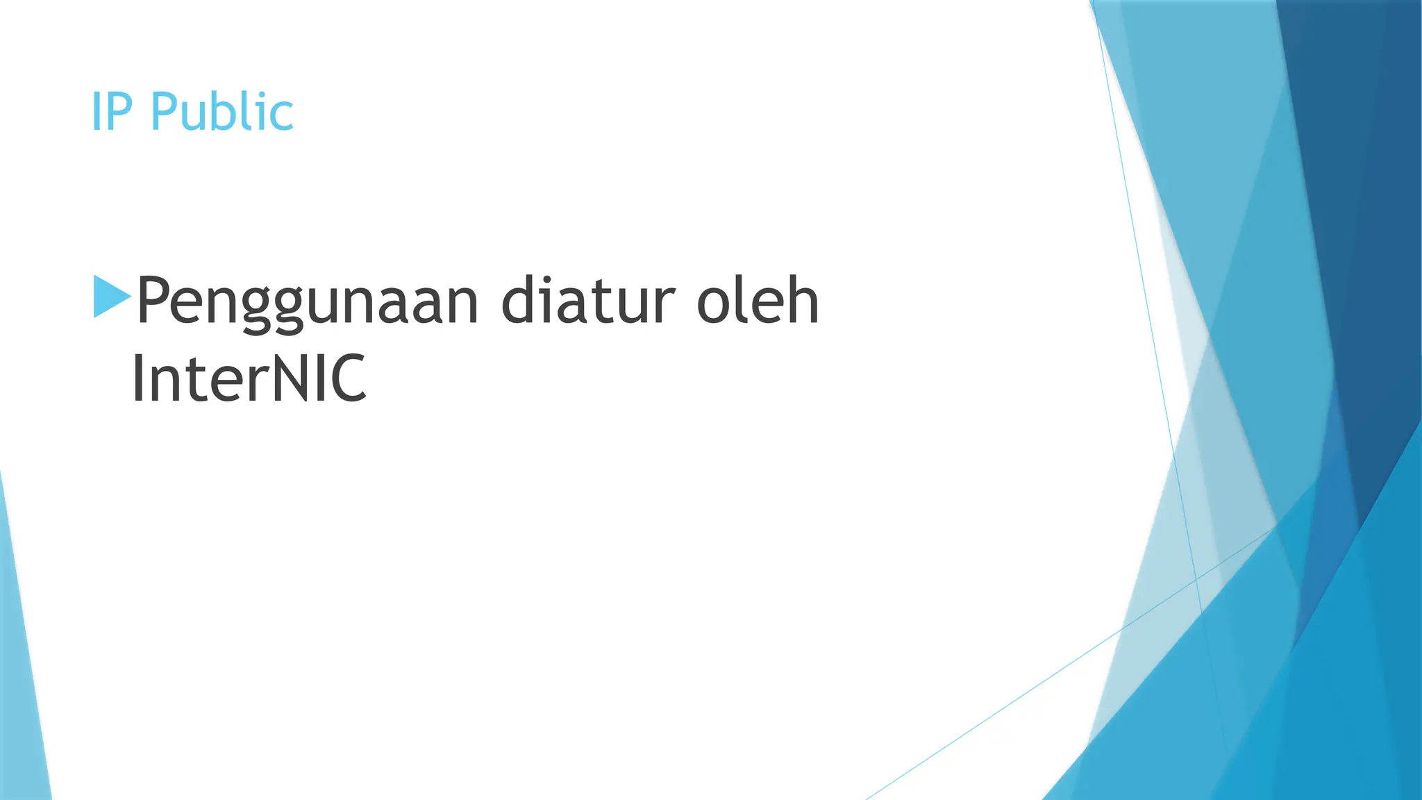 Pengalamatan (IP Address) di jaringan Komputer | PPTX