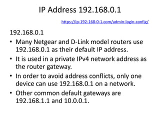 Ip address 192 | PPTX
