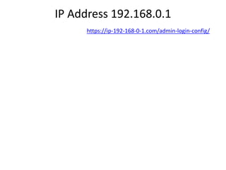 Ip address 192 | PPTX