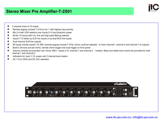 Ip addressable network audio system for hotel~a37 b1 | PPT