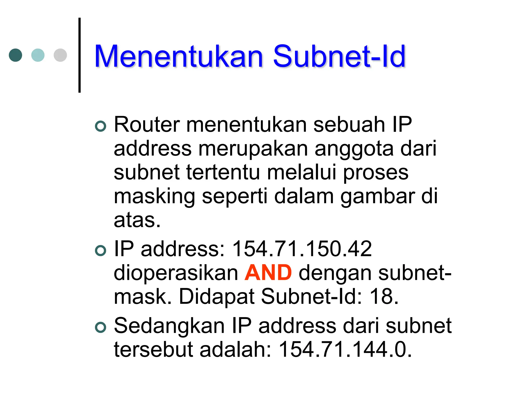Materi Jaringan IP Address dan Subnet Address | PPT