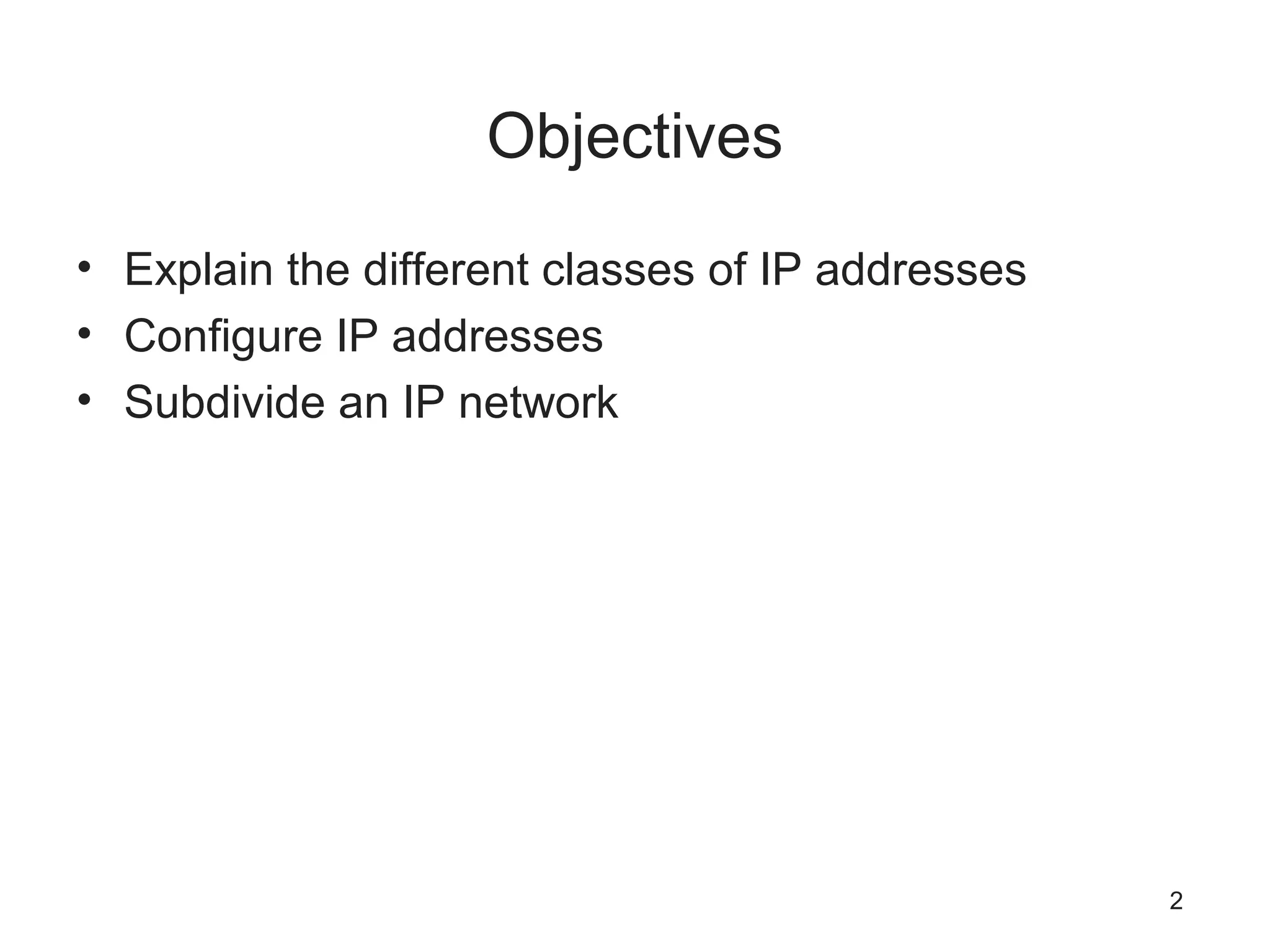 Ip address and subnetting | PPT