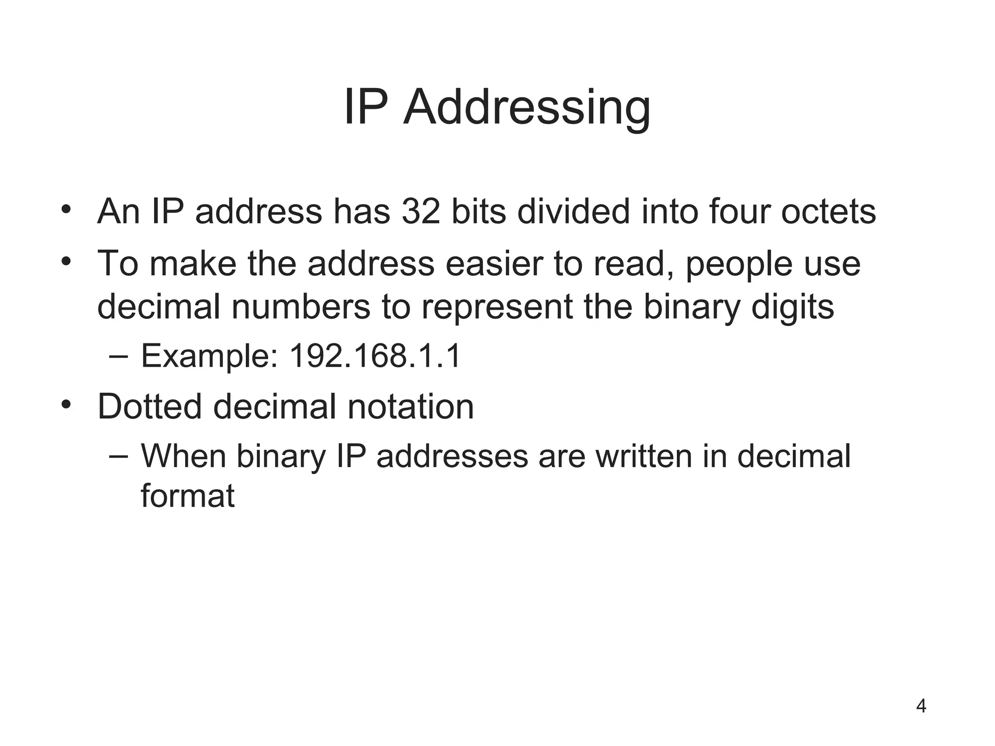 Ip address and subnetting | PPT