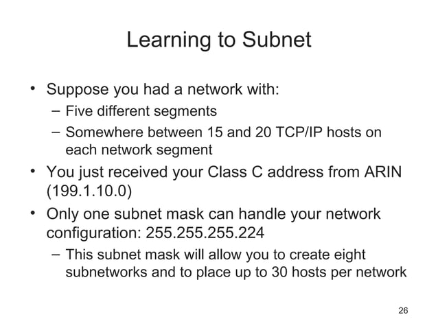 Ip address and subnetting | PPT