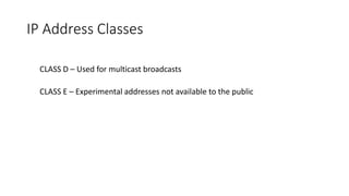 Ip address classes | PPTX