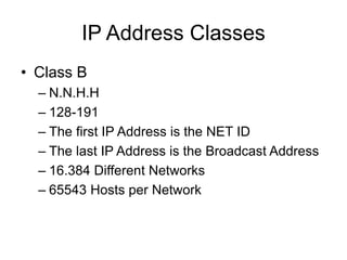 Ip address classes | PPT