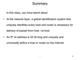 Ip address concepts | PPT
