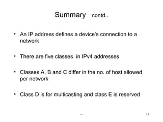 Ip address concepts | PPT