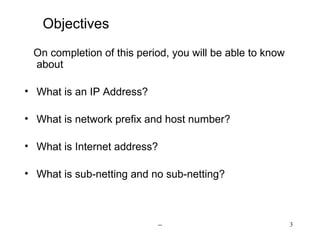 Ip address concepts | PPT