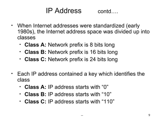 Ip address concepts | PPT