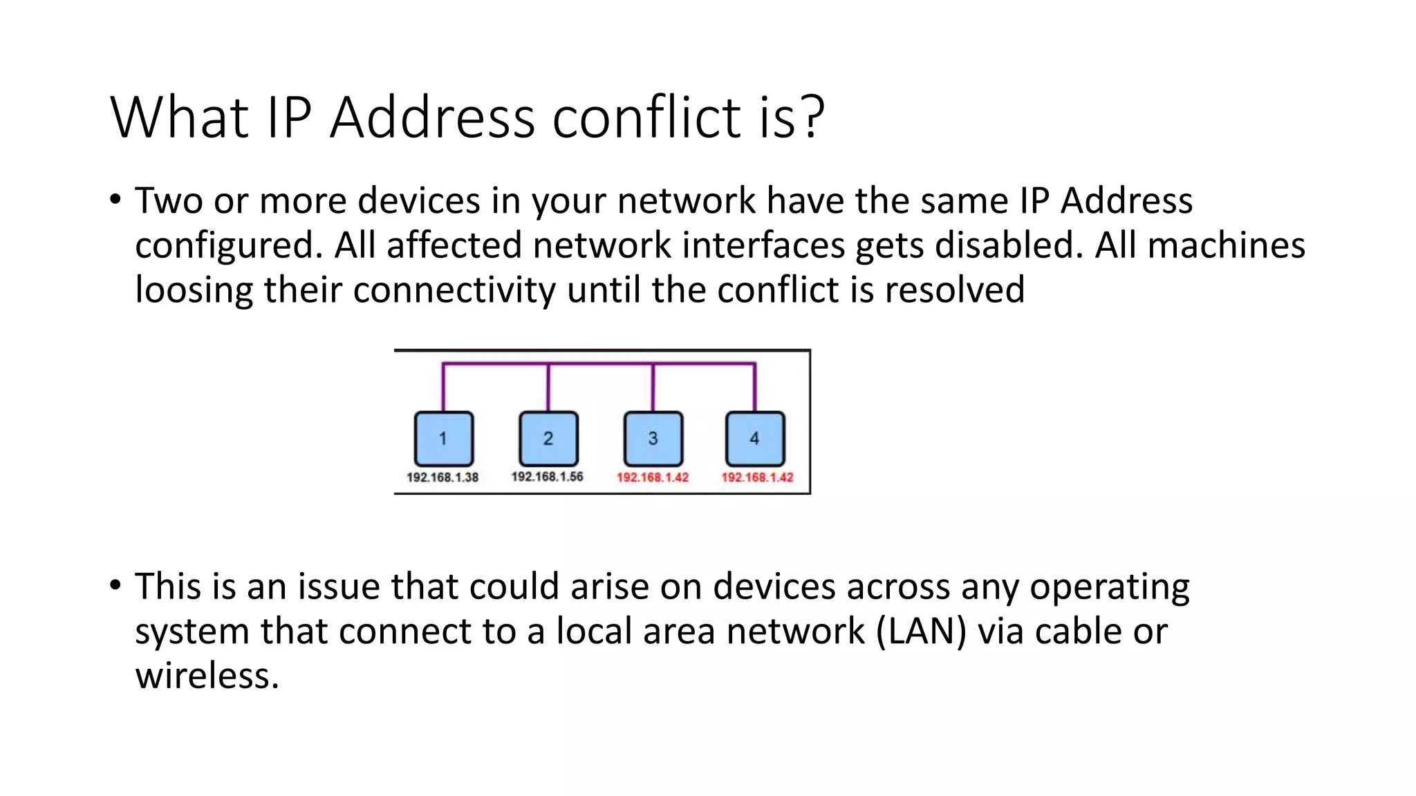 IP Address Conflict | PPTX