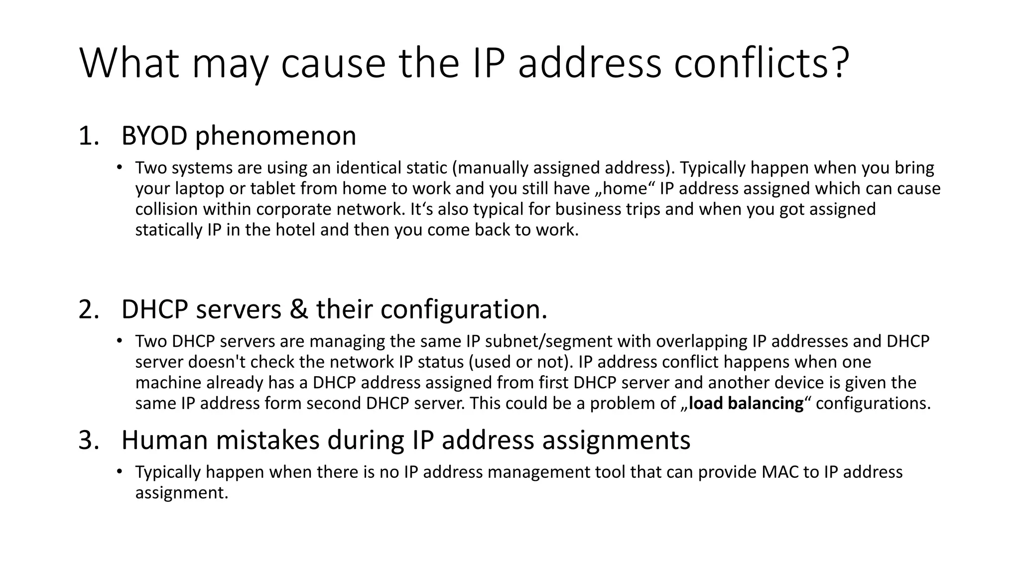 IP Address Conflict | PPTX