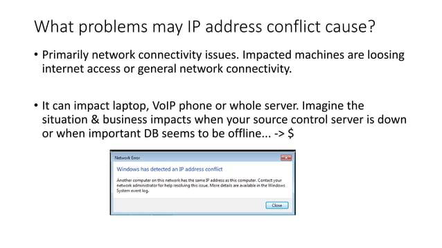 IP Address Conflict | PPTX