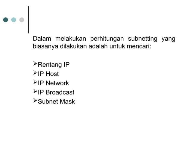 materi pembelajaran IP Address dan Subnetting | PPT