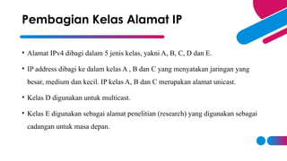 ip address dan subnetting ppt.p.l/kjoptx | PPTX