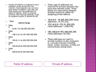 Ip addresses | PPT