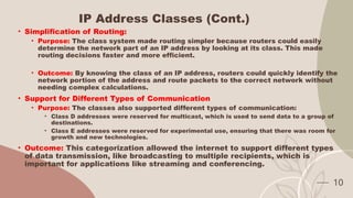IP Addresses in subject computer networks | PPT