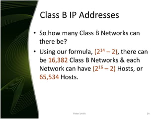 Ip Addressing | PPTX | Computer Networking | Computing