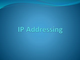 Ip addressing | PPSX