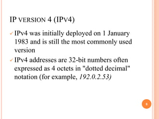Ip addressing | PPTX | Computer Networking | Computing