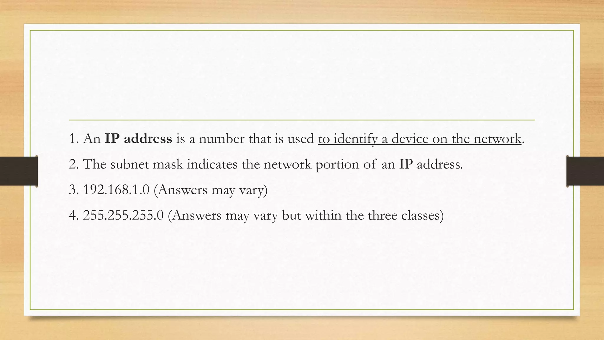 IP addressing Grade 10 TLE ICT | PPTX