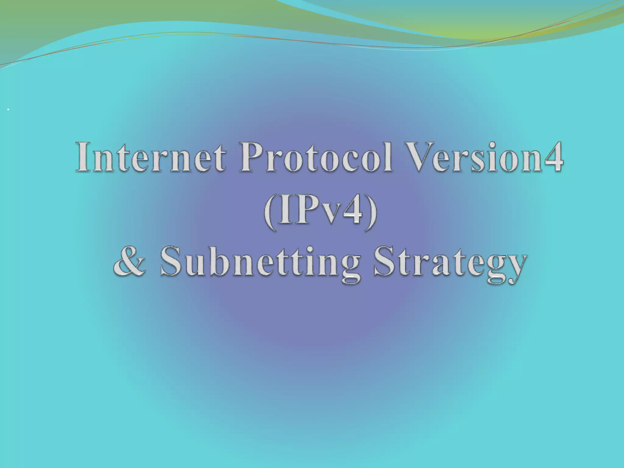 Ip Addressing And Subnetting Pptx