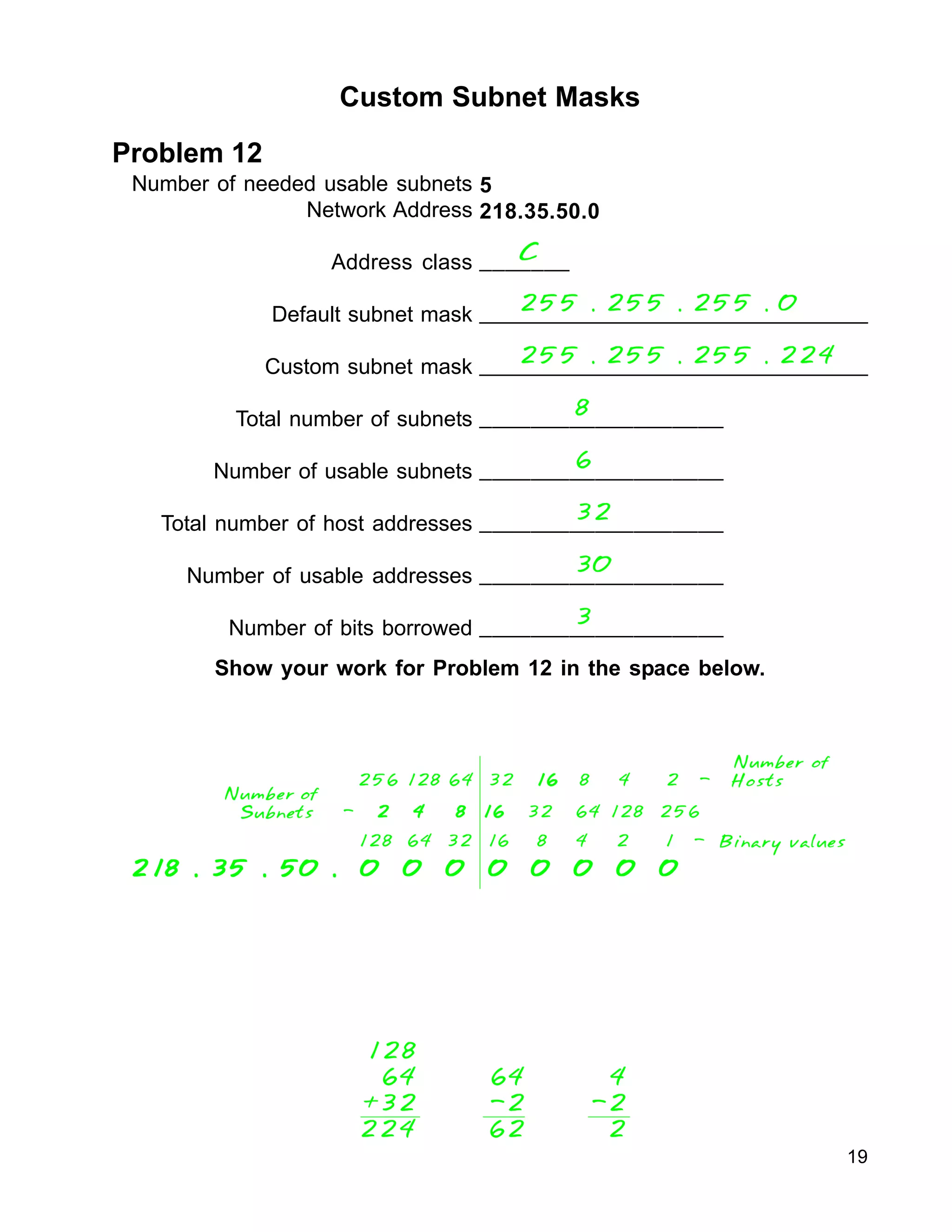 Ip addressing and subnetting instructors workbook | PDF