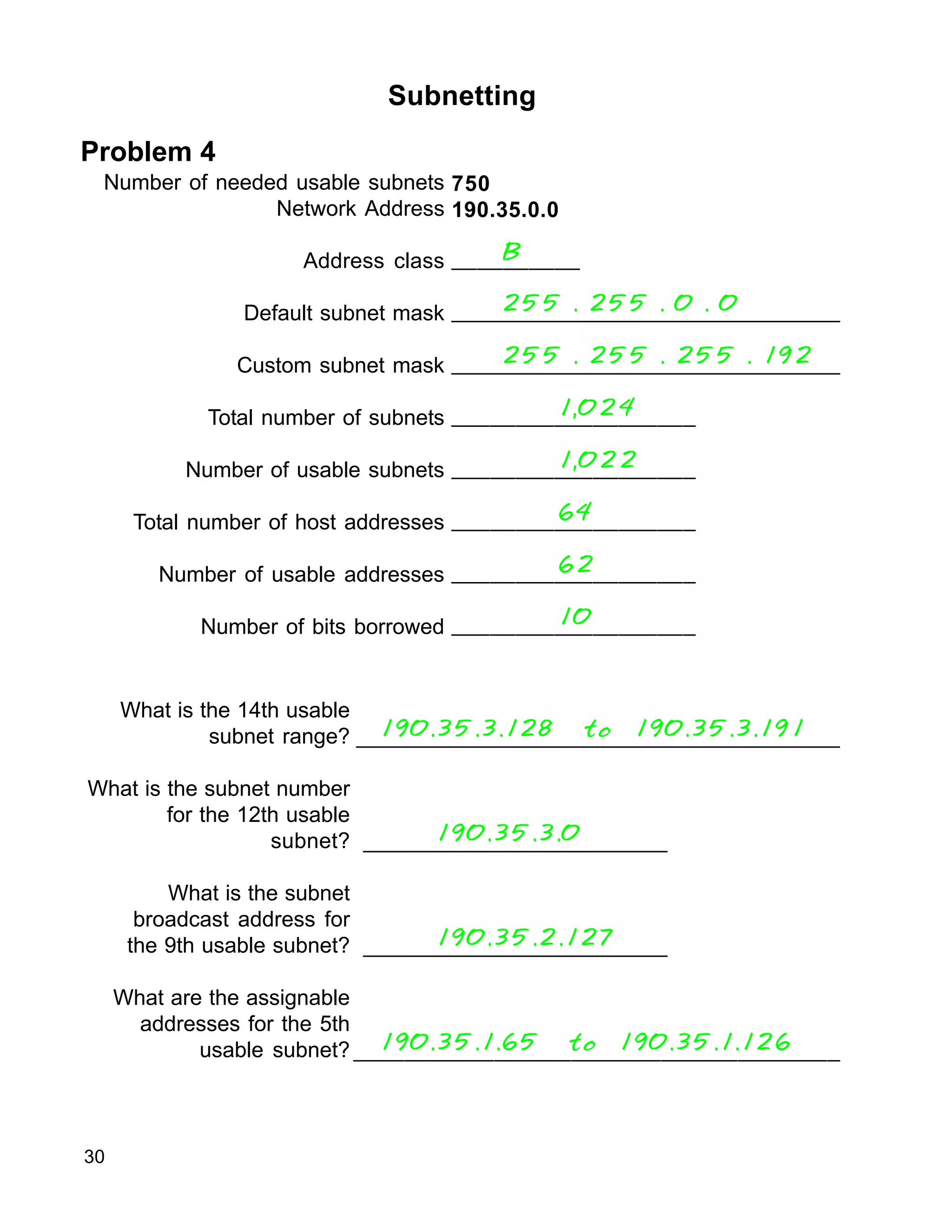 Ip addressing and subnetting instructors workbook | PDF