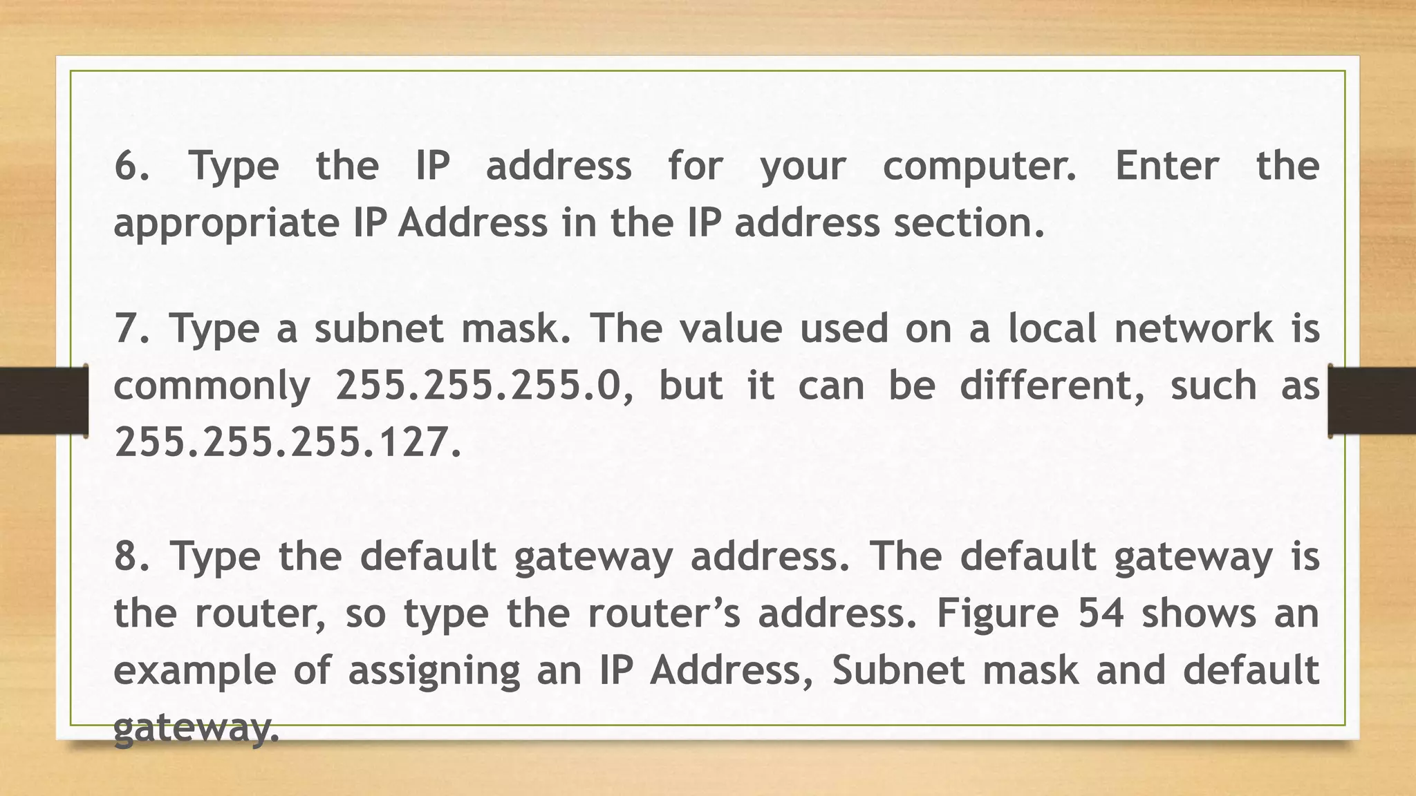 Assigning IP Adressing | PPTX