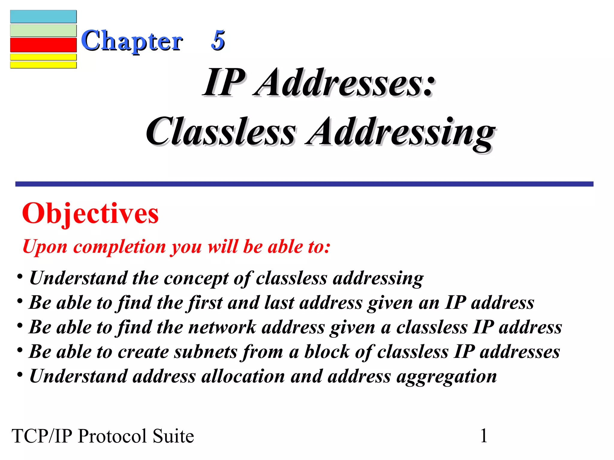 Ip addressing classless | PPT
