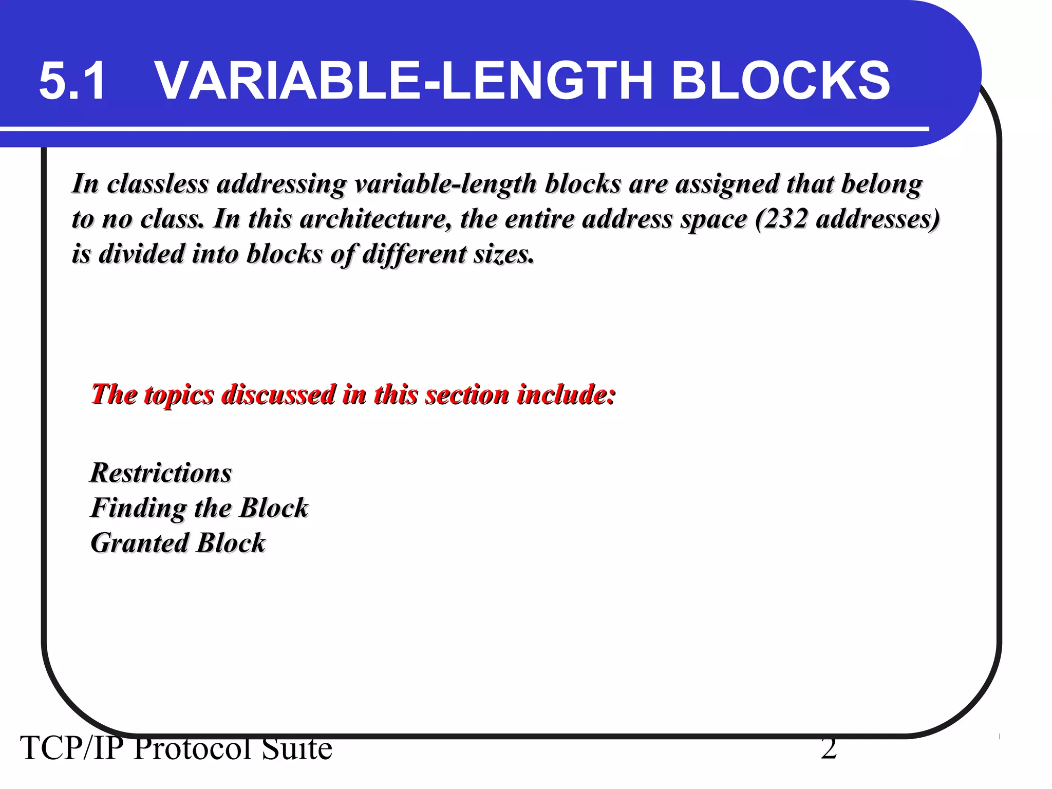 Ip addressing classless | PPT