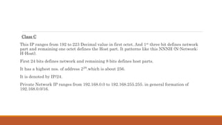 Basics of IP Addressing | PPTX