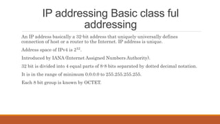 Basics of IP Addressing | PPTX