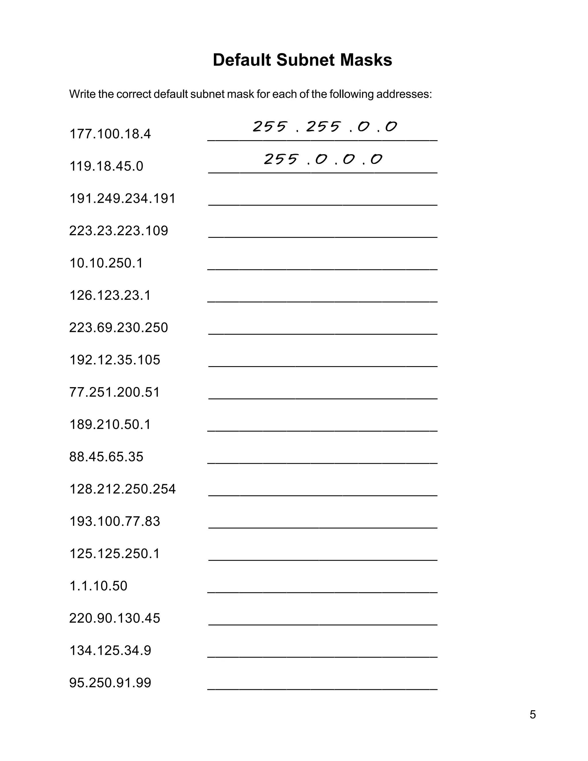 Ip addressing subnetting workbook | PDF