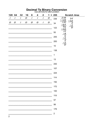 Ip addressing subnetting workbook | PDF