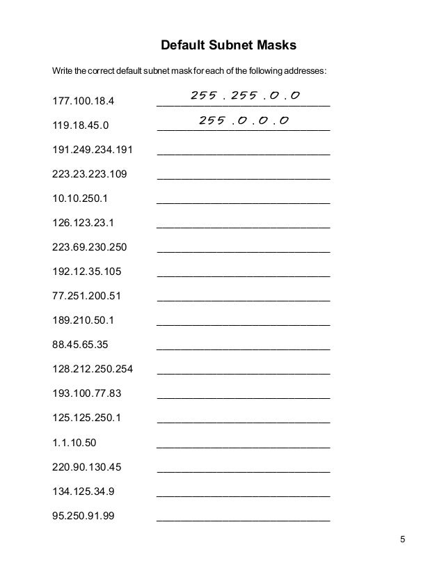 Ip Addressing Subnetting Workbook
