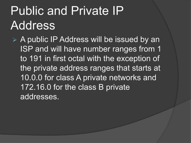 Ip address presentation | PPTX