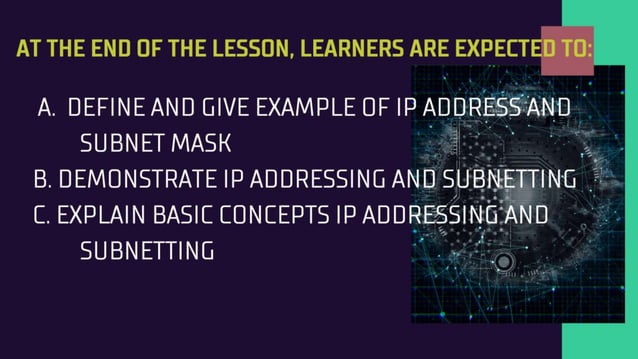 IP address powerpoint presentation...... | PPT