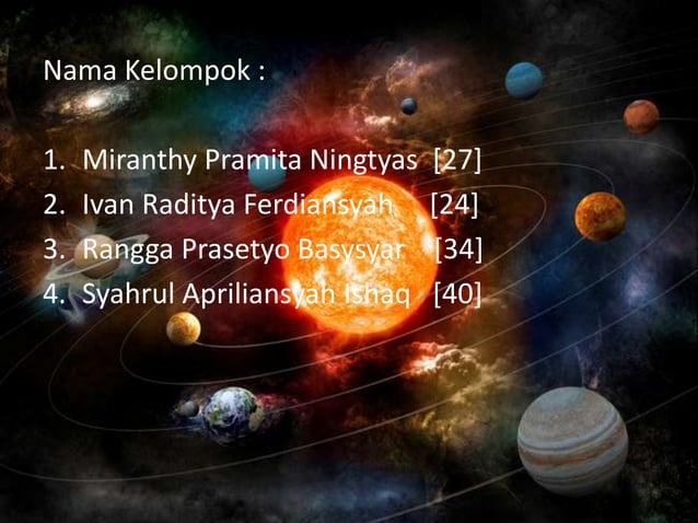 Tata Surya dan kehidupan di bumi | PPT