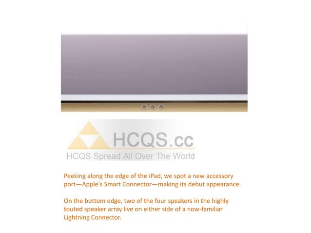 HCQS | Ipad pro teardown | PPTX | Computer Peripherals | Computing