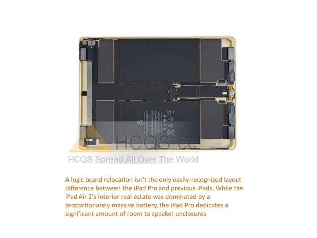 HCQS | Ipad pro teardown | PPTX | Computer Peripherals | Computing