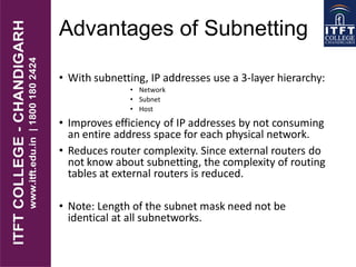 ITFT - IP adressing | PPT