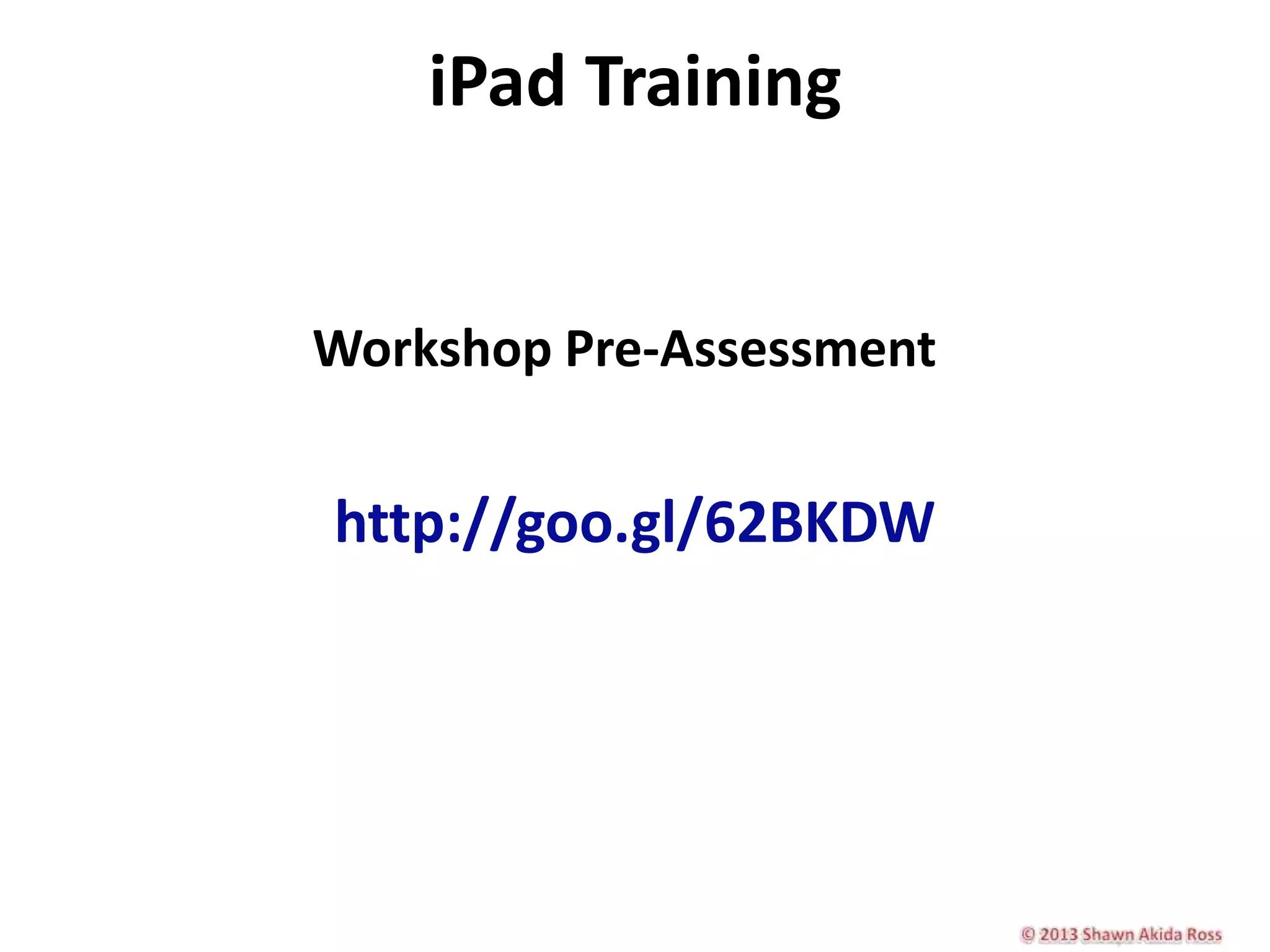iPad Training Presentation - ET5063 | PPTX