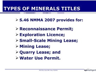 Mining rights, acquisitions and investment opportunities in Mining in ...