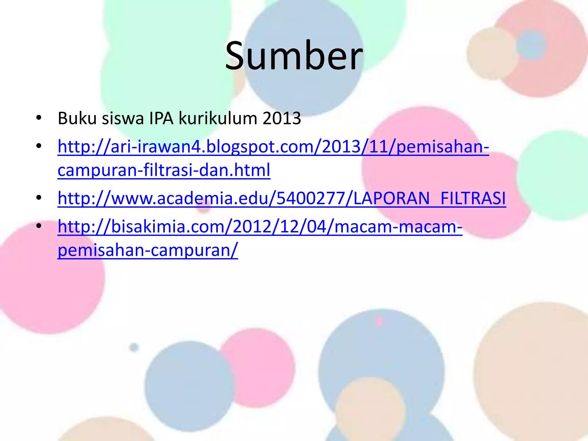 IPA kelas 7 Filtrasi | PPTX