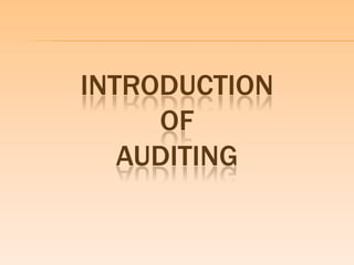 METHODS OF AUDITING | PPTX