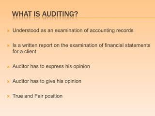 METHODS OF AUDITING | PPTX