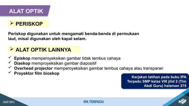 PPT Pembelajaran IPA Kelas 8 Cahaya & Alat Optik.pptx