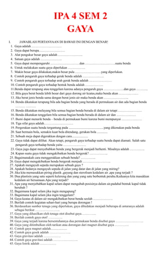 Ipa kelas iv sem 2 | DOC
